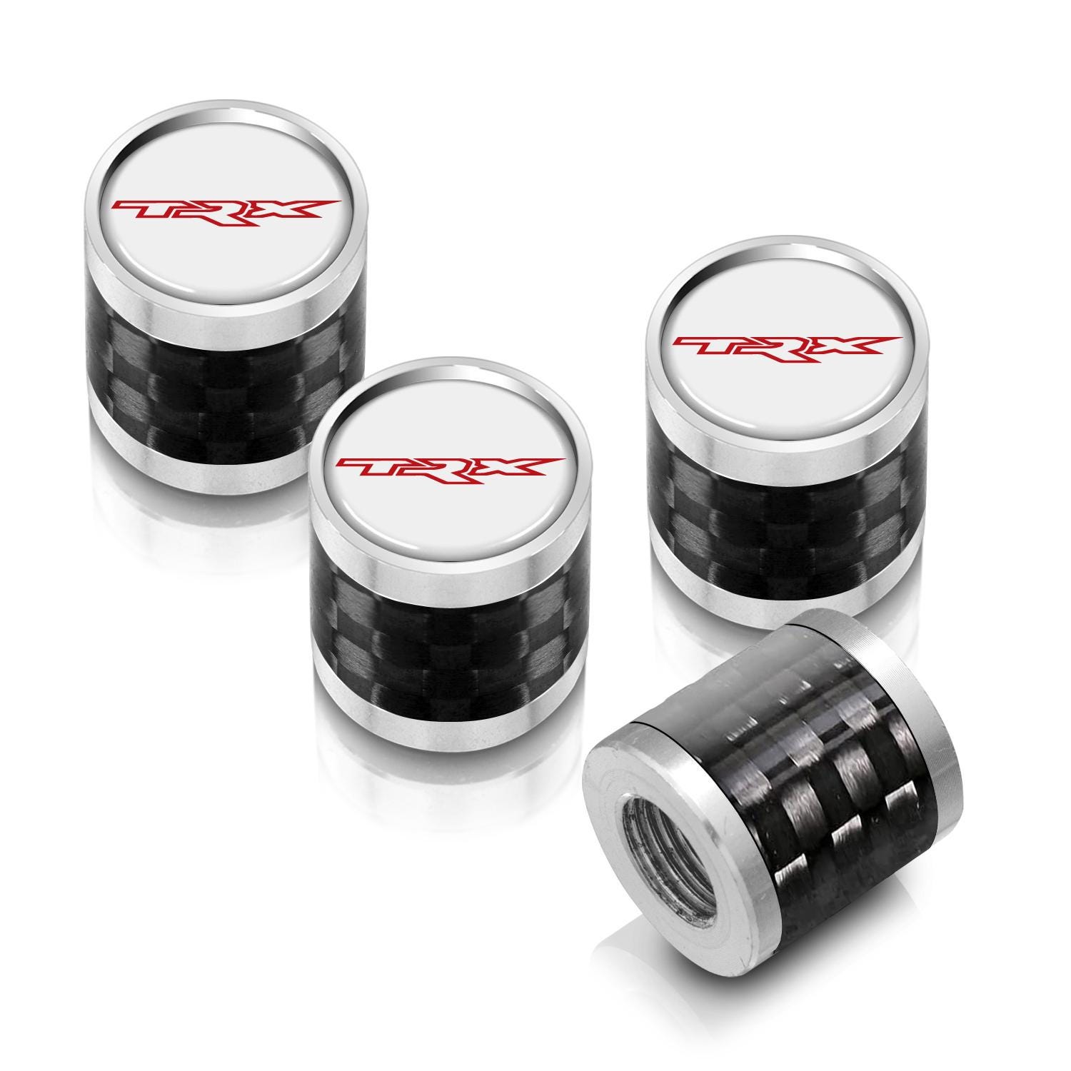 RAM 1500 TRX in White on Real Carbon Fiber Barrel Silver Aluminum Tire ...