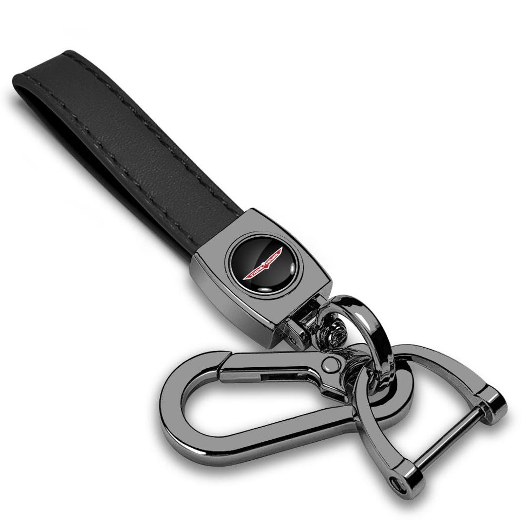 Ipick Image for Jeep Trailhawk Logo in Black on Black Leather Loop ...