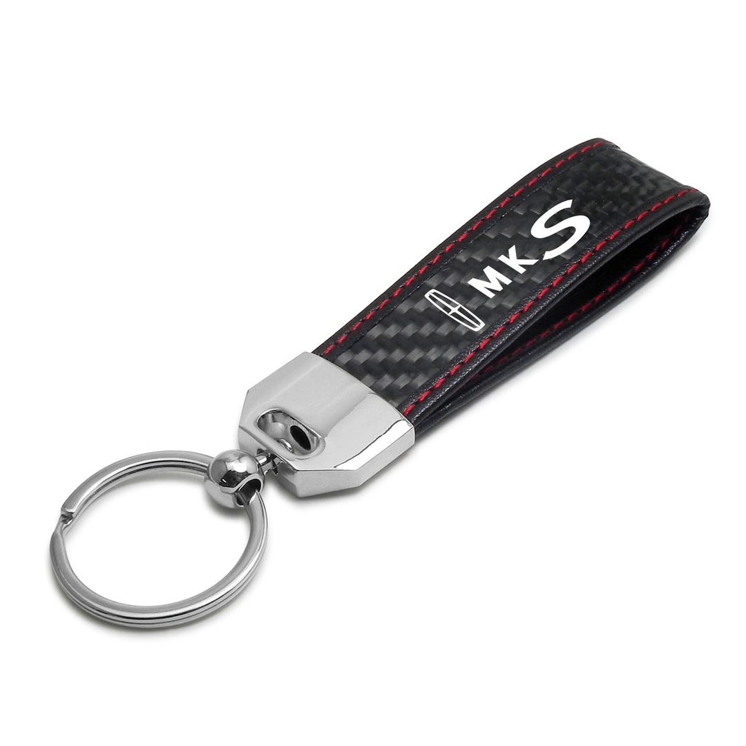 Ipick Image for Lincoln MKS Real Black Carbon Fiber Loop Strap Key ...