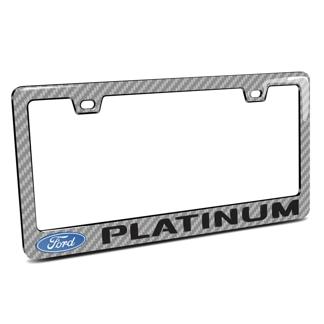 Ipick Image Made for Ford Platinum in 3D on Silver Real 3K Carbon Fiber ...