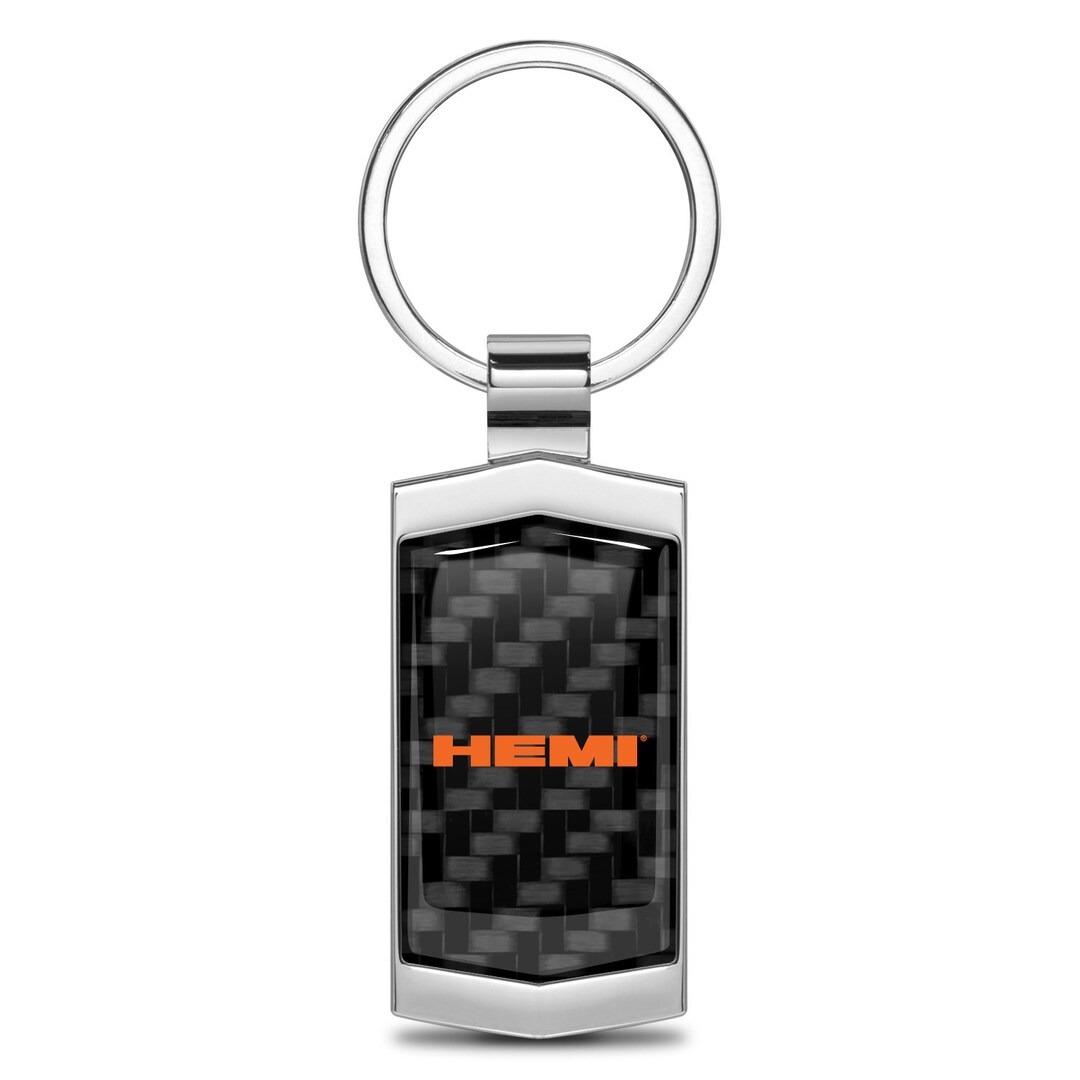 Ipick Image Made for HEMI Logo Real Black Carbon Fiber Chrome Metal ...