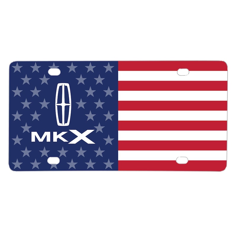 Ipick Image for Lincoln MKX Logo USA Flag Graphic Special Aluminum ...