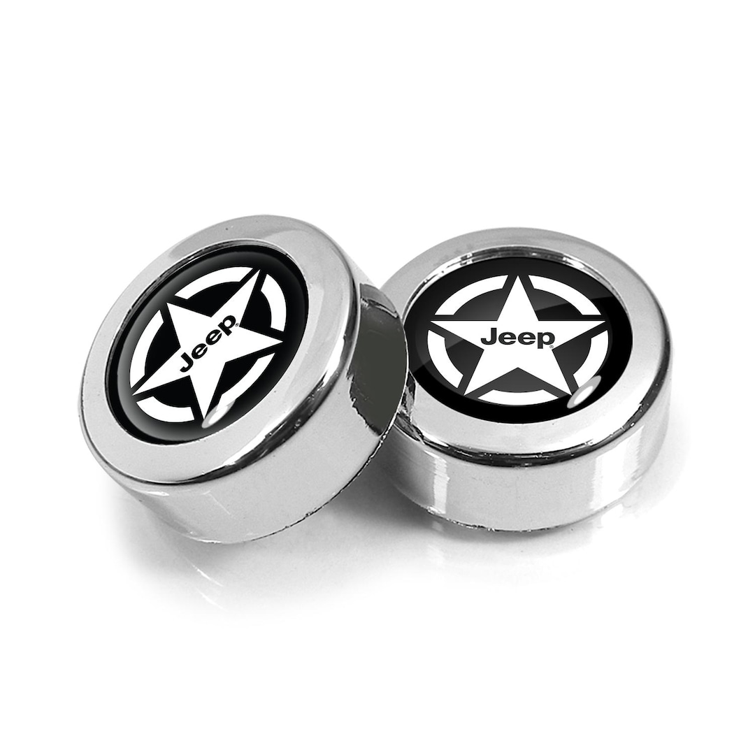 Ipick Image for Jeep Willys Star Logo in Black Dome Logo on Chrome Two ...