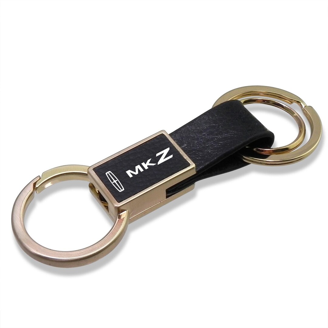 Ipick Image for Lincoln MKZ Round Hook Leather Strip Double Ring Golden ...