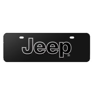 Ipick Image Made for Jeep in Black 3D Logo 12 X 4.25 European Look ...