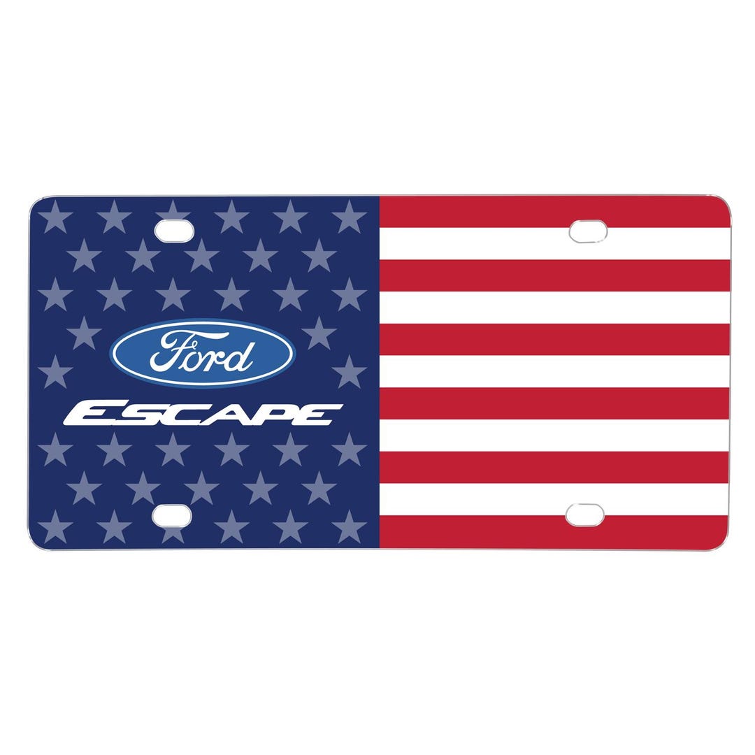 Ipick Image Made for Ford Escape Logo USA Flag Graphic Special Aluminum ...