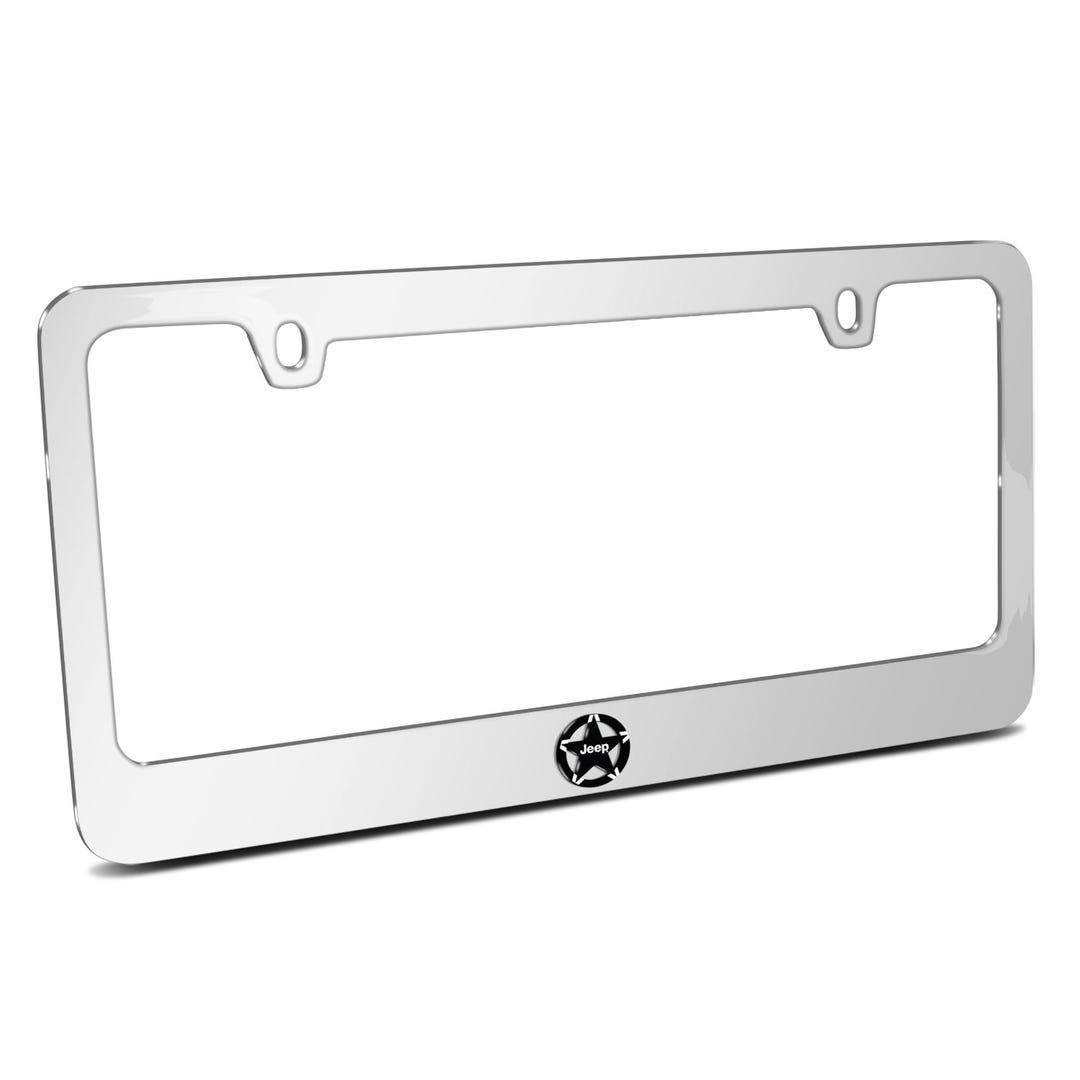Ipick Image Made for Jeep Willys Star Logo in 3D on Mirror Chrome Metal ...