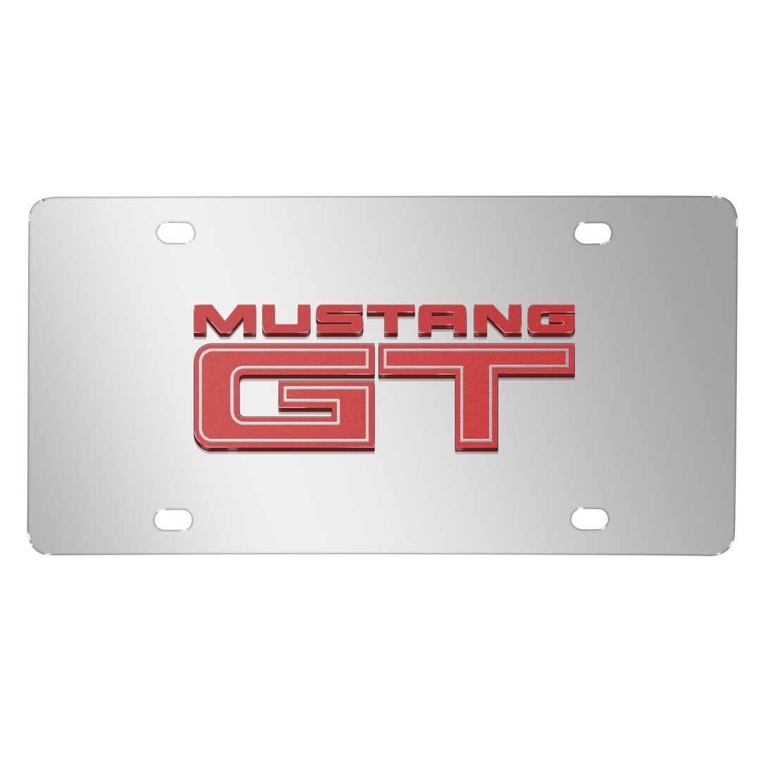 Ipick Image Made for Ford Mustang GT in Red 3D Logo Mirror Chrome ...