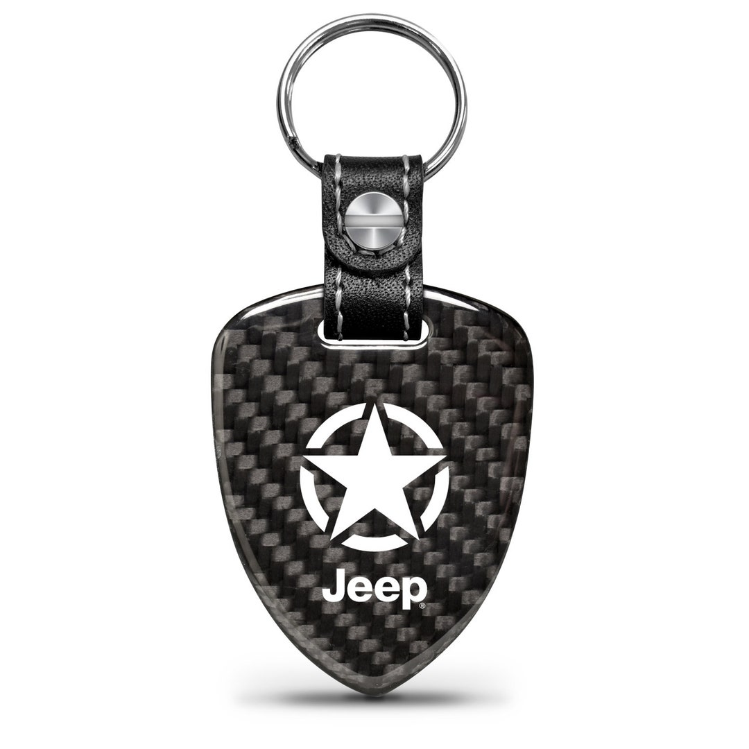 Ipick Image Made for Jeep Willys Star Logo Real Black Carbon Fiber ...