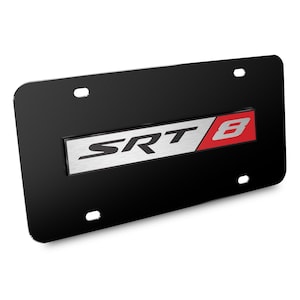 Ipick Image Made for SRT-8 Logo 3D Logo on Black Stainless Steel ...