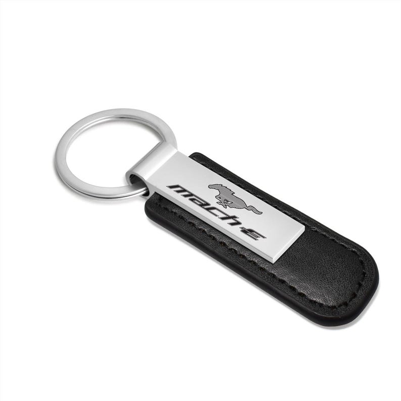 Ipick Image for Ford Mustang Mach-e Black PU Leather Strap Silver Metal ...