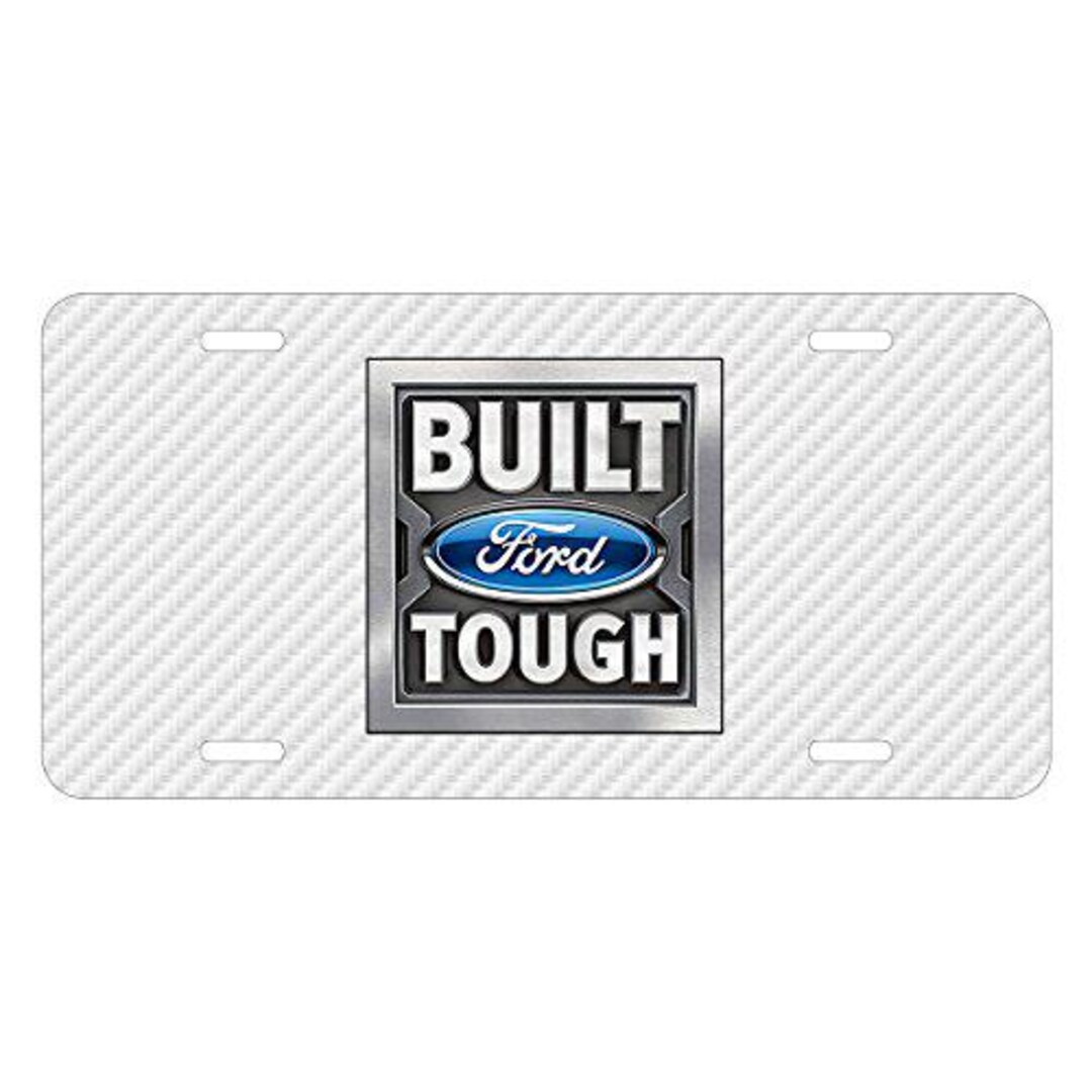 Ipick Image for Ford Built Ford Tough White Carbon Fiber Look Graphic ...