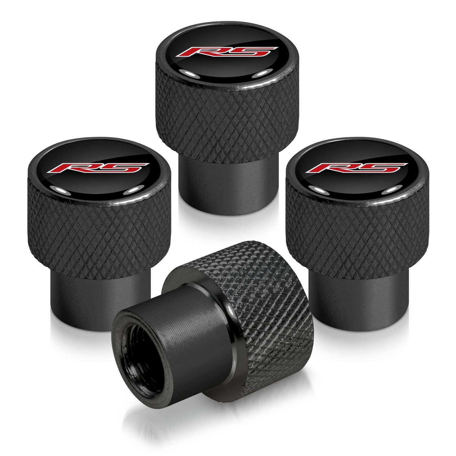 Ipick Image Made for Chevrolet Camaro RS Logo in Black on Black Aluminum Tire Valve Stem Caps Official Licensed Etsy