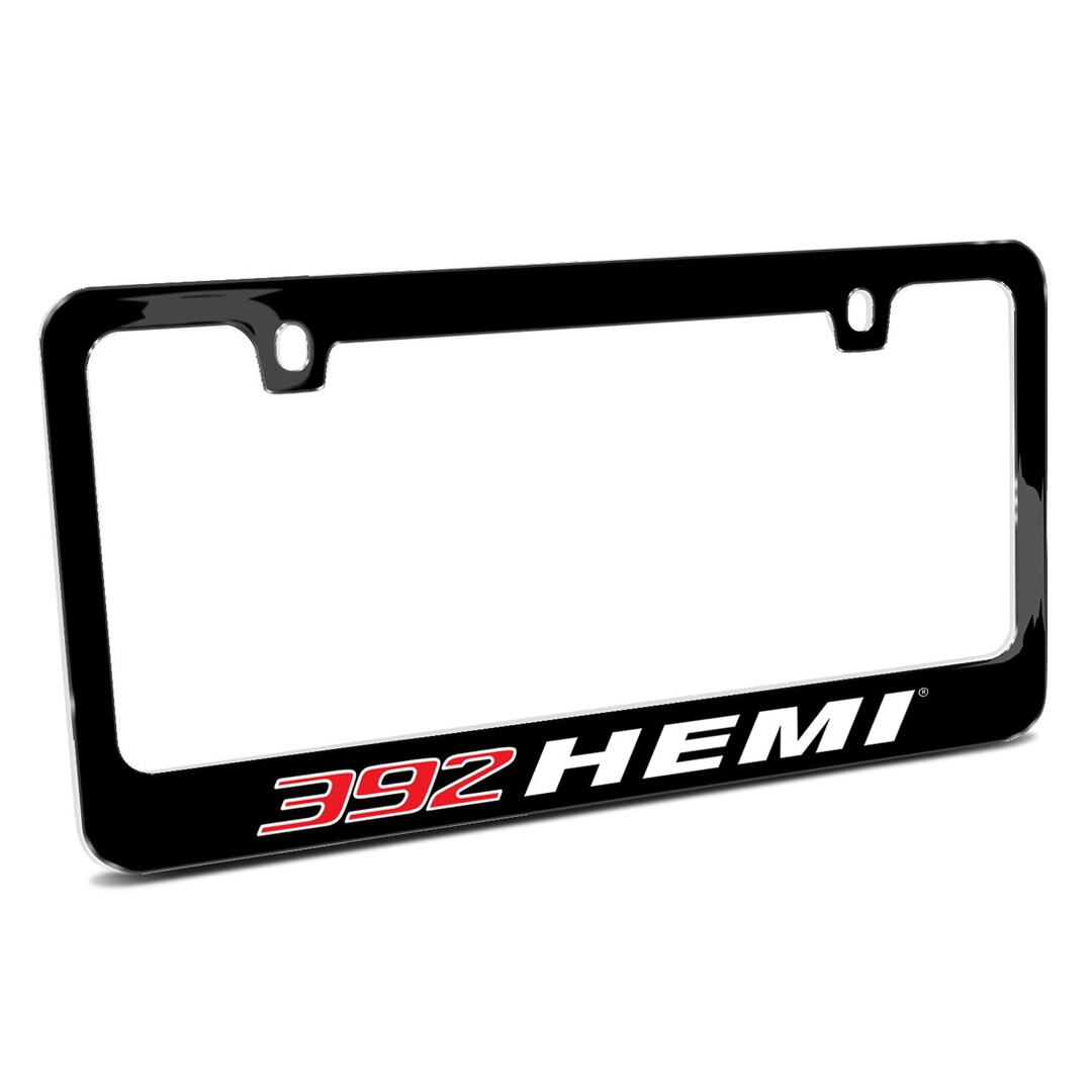 Ipick Image Made for HEMI 392-HEMI Black Metal License Plate Frame for ...