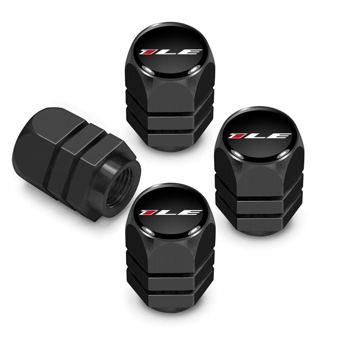 Chevrolet Camaro 1LE Logo in Black on Black Hexagon Shape Aluminum Tire ...
