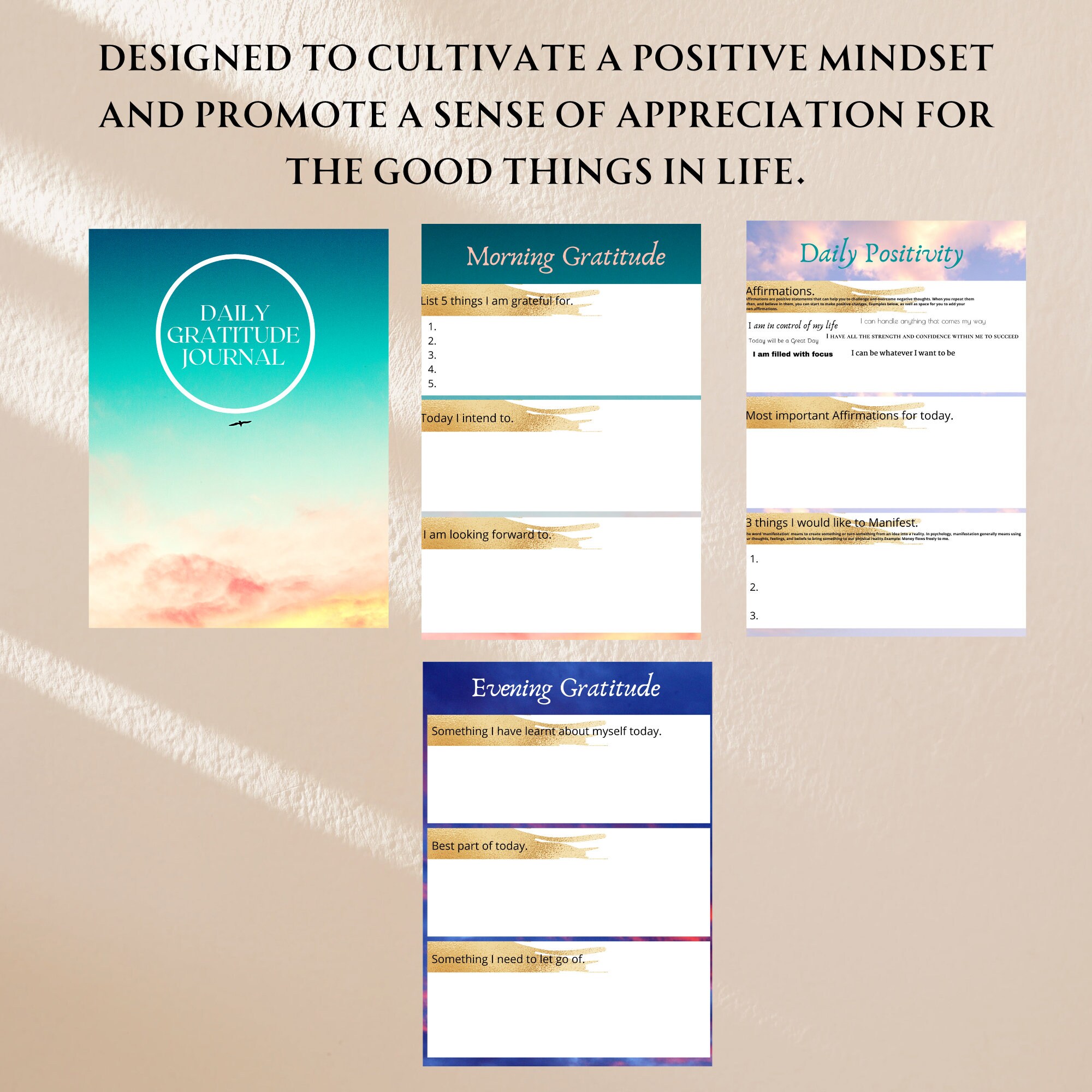 Gratitude Journal Printable Mindfulness Log Gratitude - Etsy