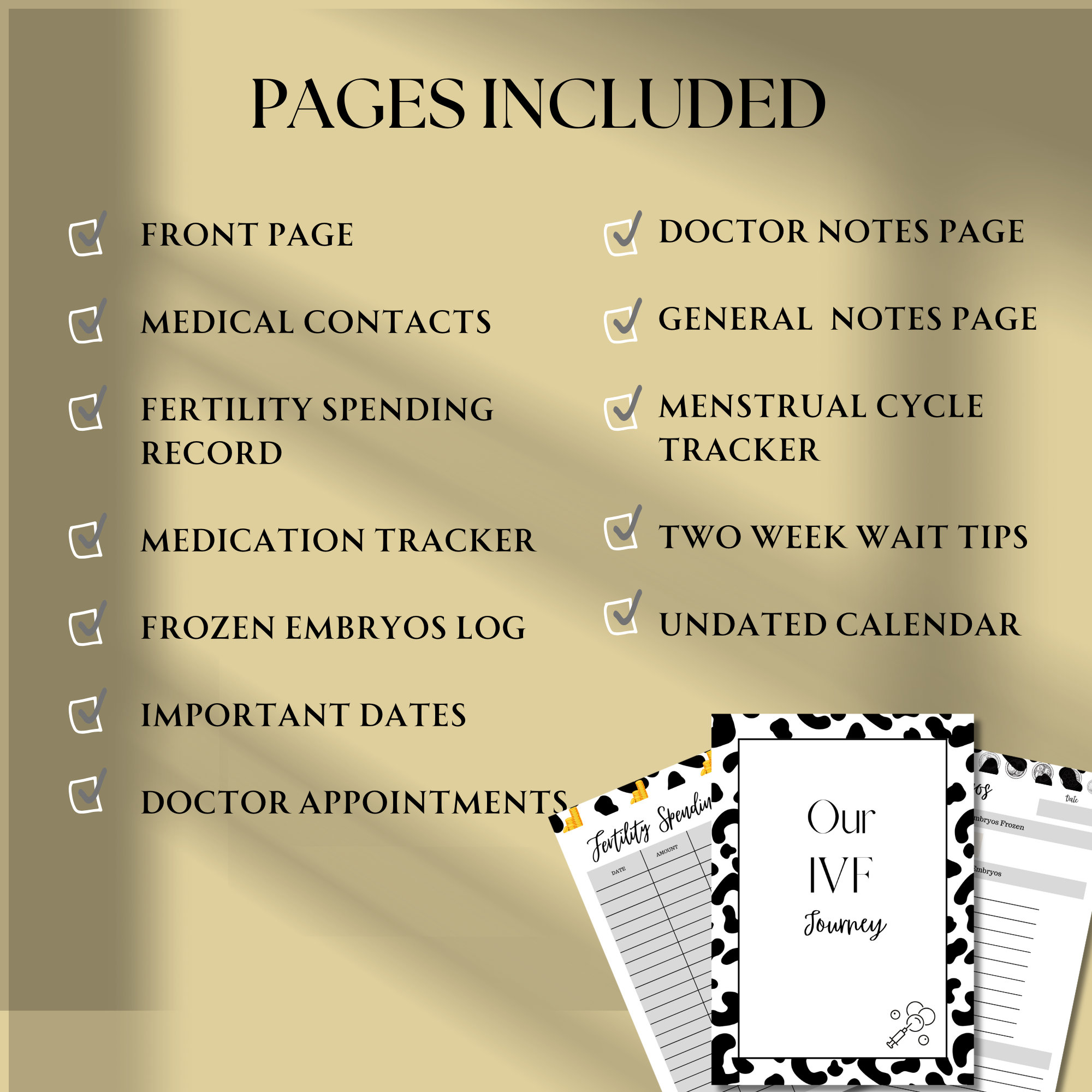 Ivf Planner Printable, Ivf Journal Planner, Ivf Planner, Ivf Journal ...