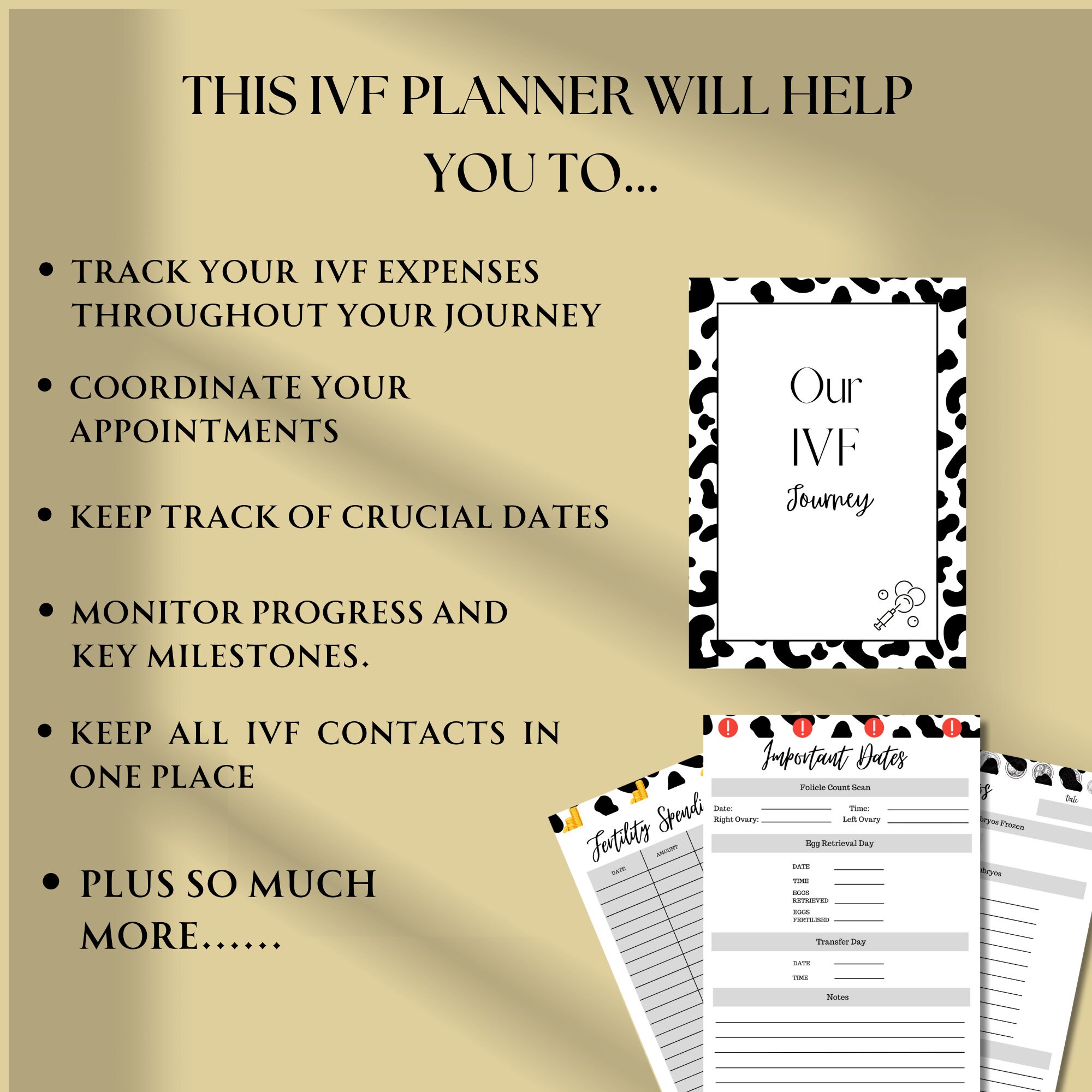 Ivf Planner Printable, Ivf Journal Planner, Ivf Planner, Ivf Journal ...