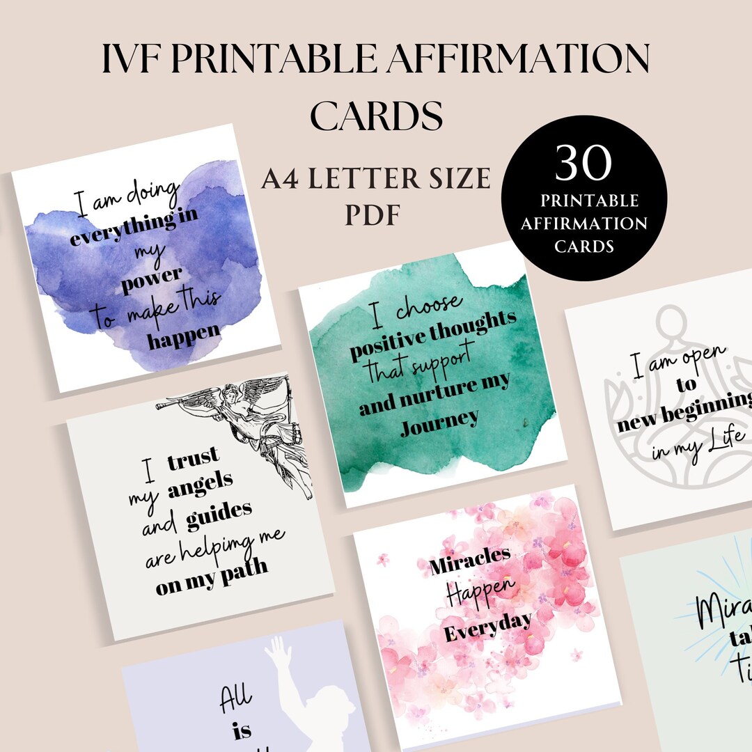 Ivf Affirmation Cards, Ttc Affirmation Cards, Ivf Affirmation, Ivf ...
