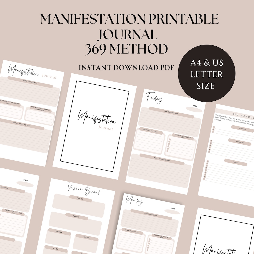 369 Manifest Journal, 369 Manifestation Journal, 369 Manifestation Work ...