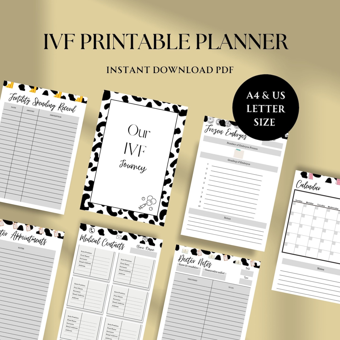 Ivf Planner Printable, Ivf Journal Planner, Ivf Planner, Ivf Journal ...