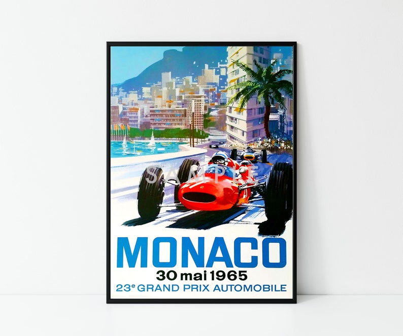 Monaco Grand Prix Set of 3 Prints Framed Formula 1 F1 Poster - Etsy UK