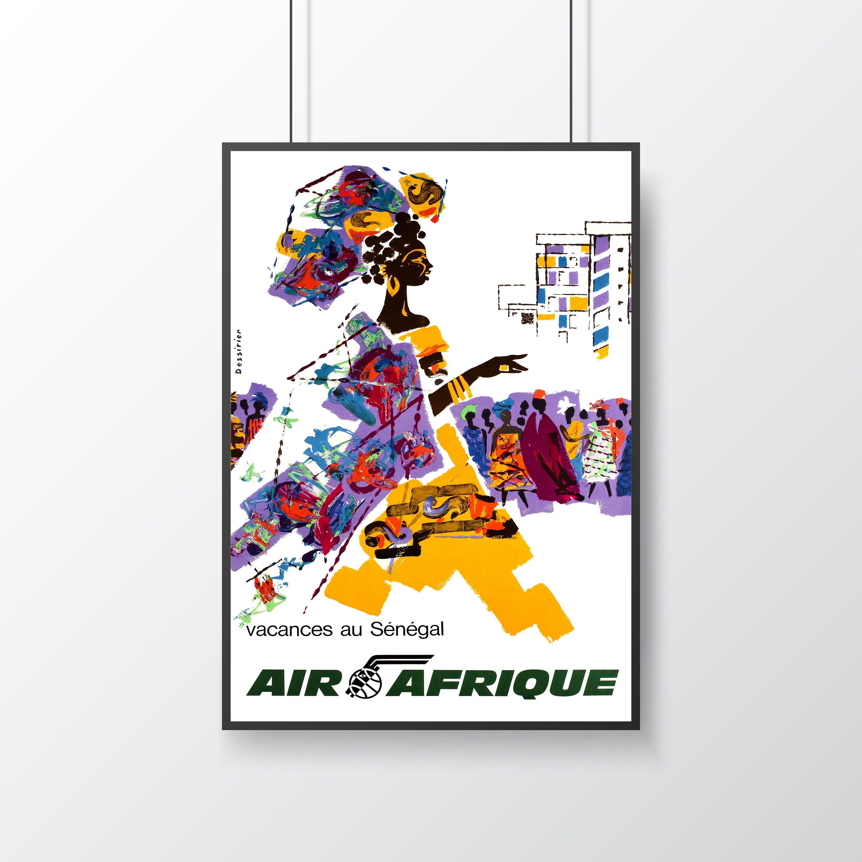 Senegal Tourism Poster Vintage Travel Print Bedroom | Etsy UK