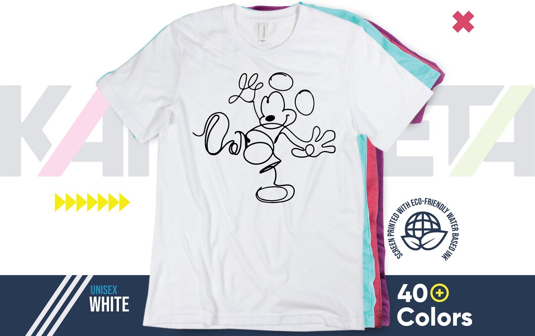 Lines of Mickey the Mouse Shirt, Mickey Ears Shirt, Disneyland Shirt ...