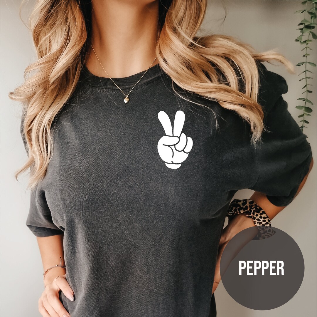 Mickey Peace Sign Pullover Shirt Mickey Hand Sign Shirt Peace Mickey ...