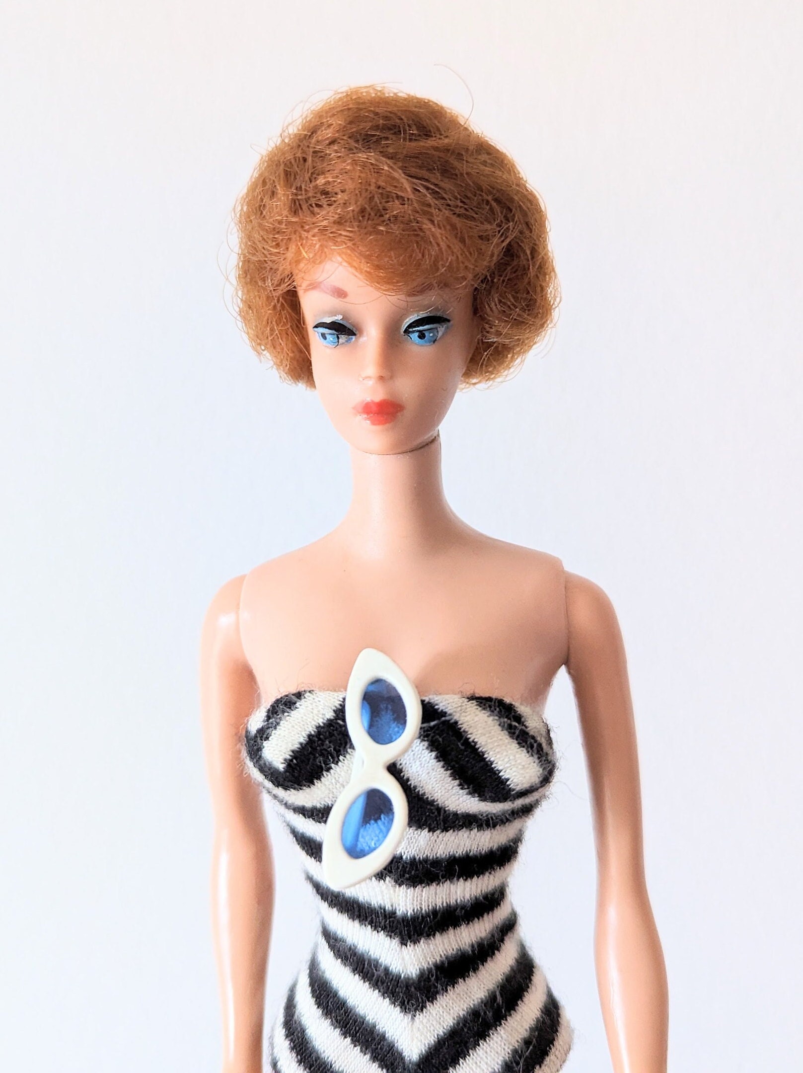 Vintage 1960's Barbie Titan Bubble Cut Zebra Swim and Ken 0750 Blonde ...