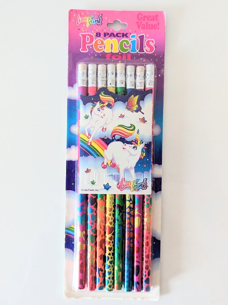 Choice of Lisa Frank Pencils 8 per Pack 90's Nostalgia - Etsy