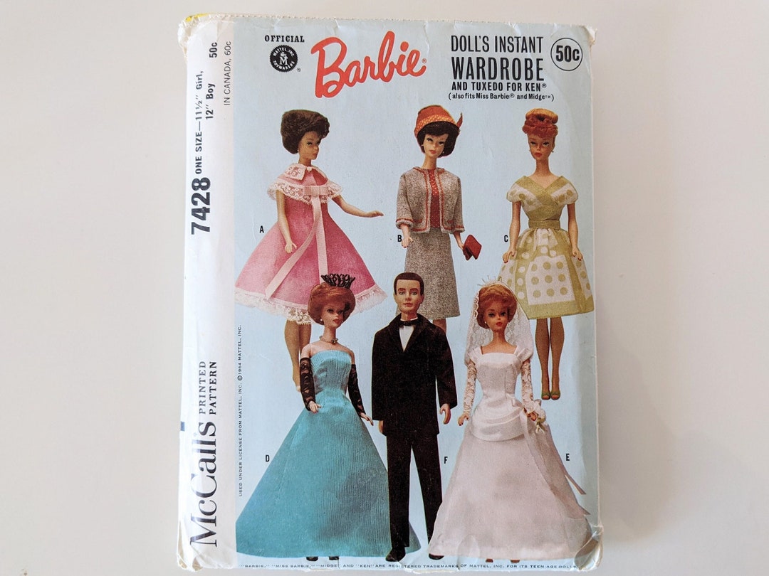 Barbie Instant Wardrobe Mccall's Pattern 7428 Unused - Etsy