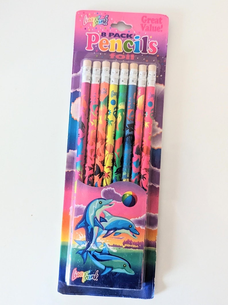Choice of Lisa Frank Pencils 8 per Pack 90's Nostalgia - Etsy