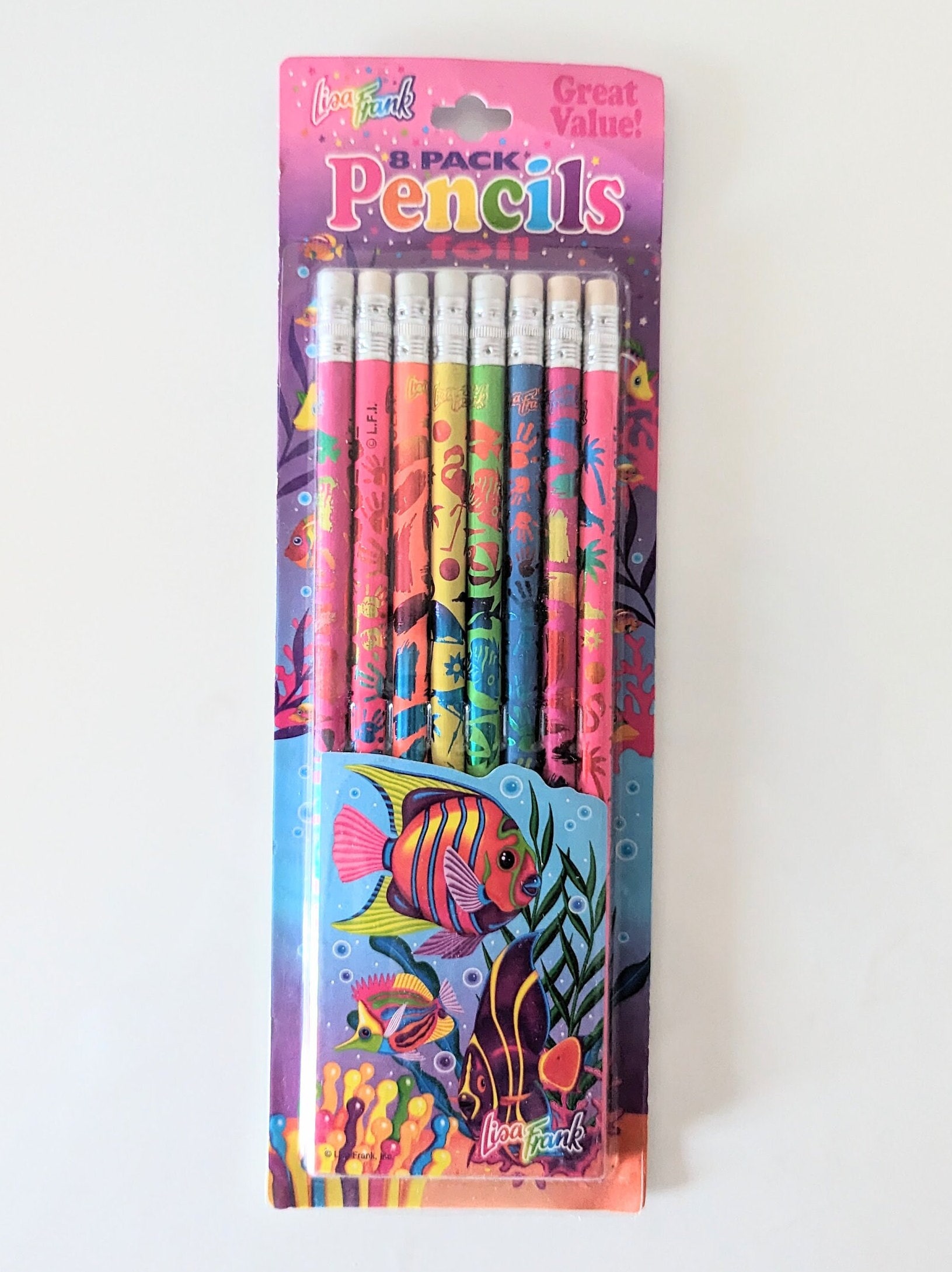 Choice of Lisa Frank Pencils 8 per Pack 90's Nostalgia - Etsy