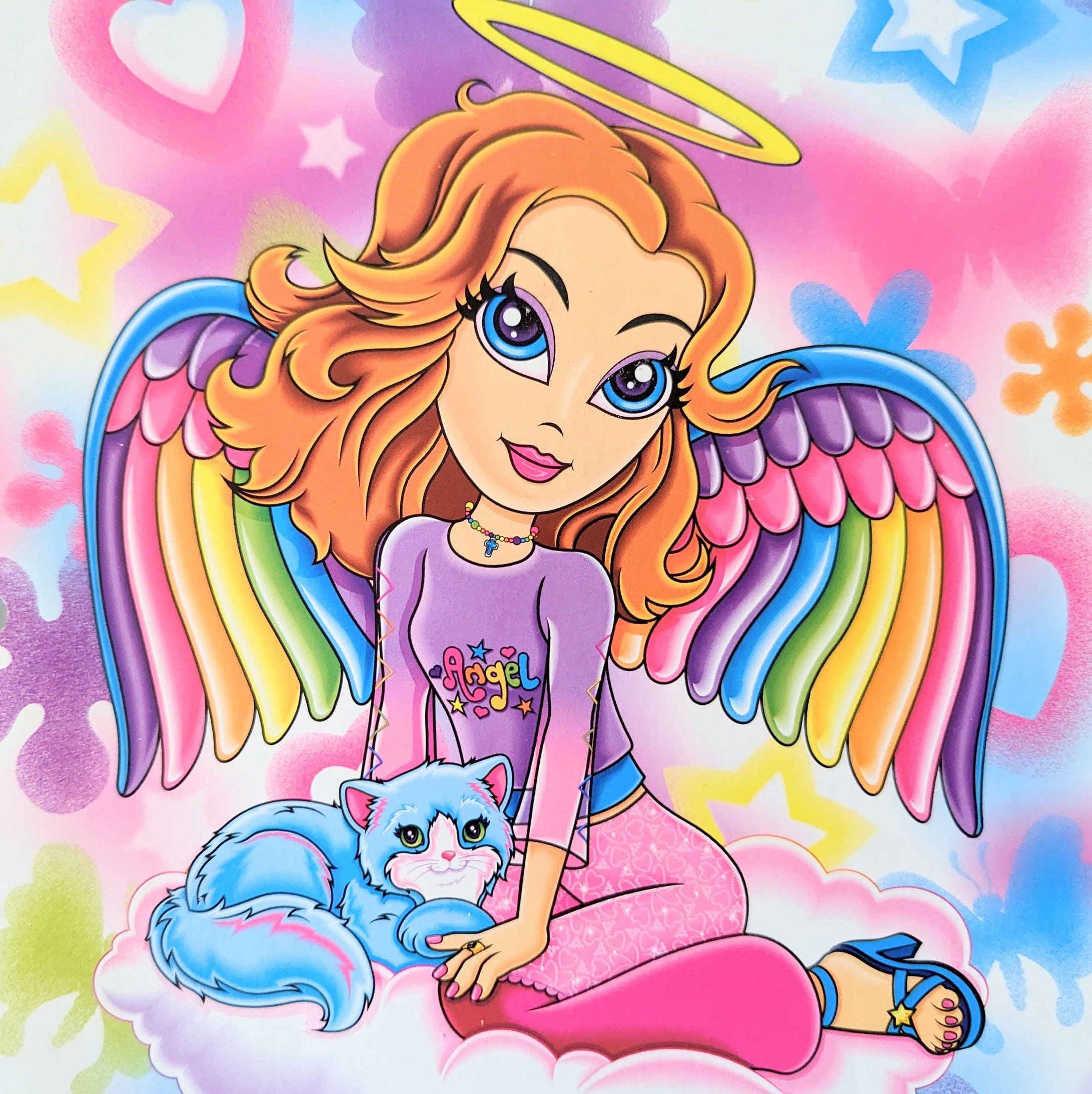 Lisa Frank Angel Spiral Notebook Y2K Nostalgia - Etsy