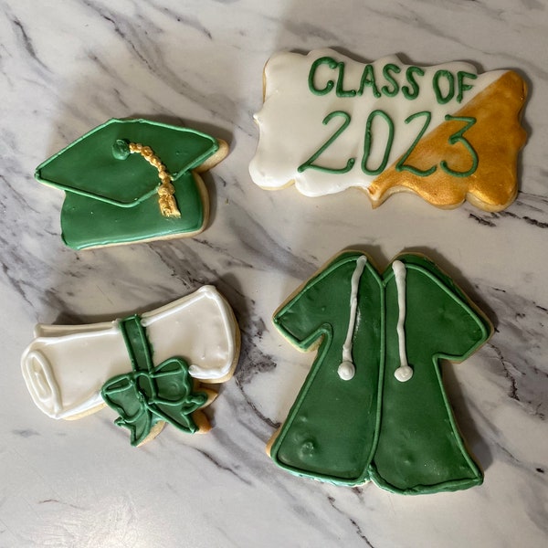 Graduation Decorated Sugar Cookies - Etsy