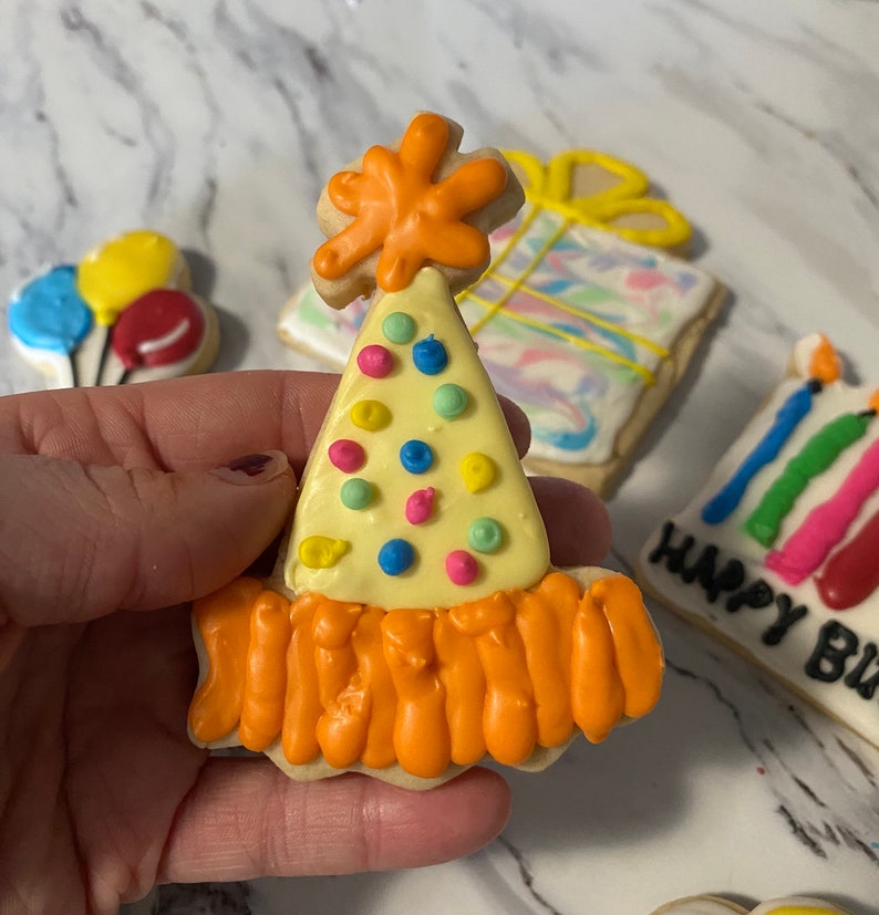 Happy Birthday Decorated Sugar Cookies - Etsy