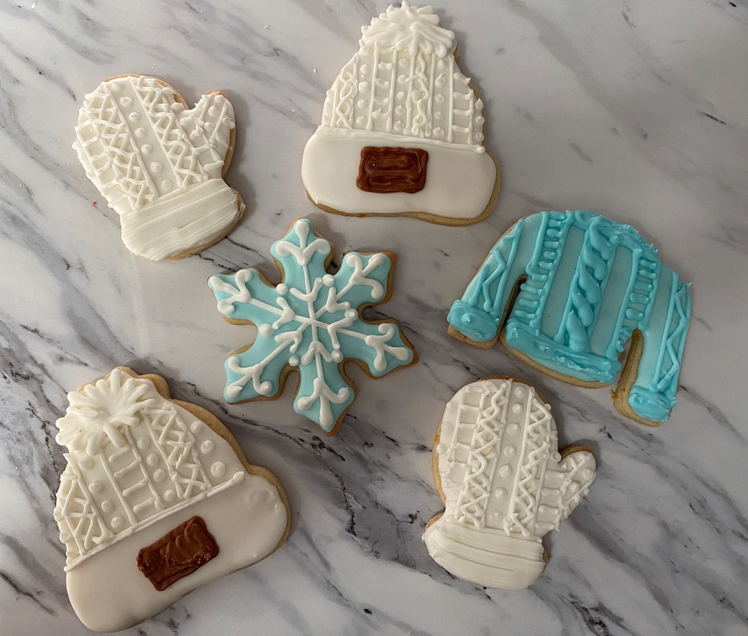 Winter Decorated Sugar Cookies - Etsy