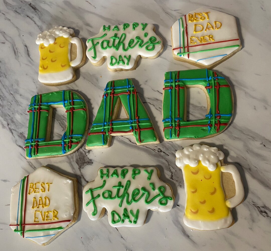 Father's Day Decorated Sugar Cookies - Etsy