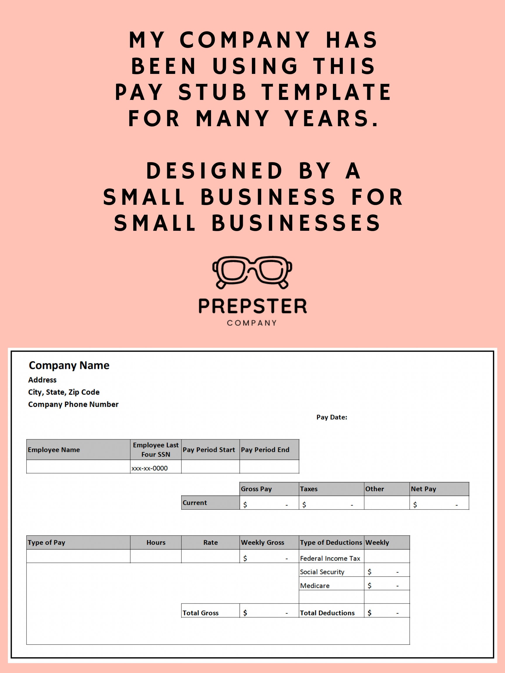 Blank Payroll Check Template