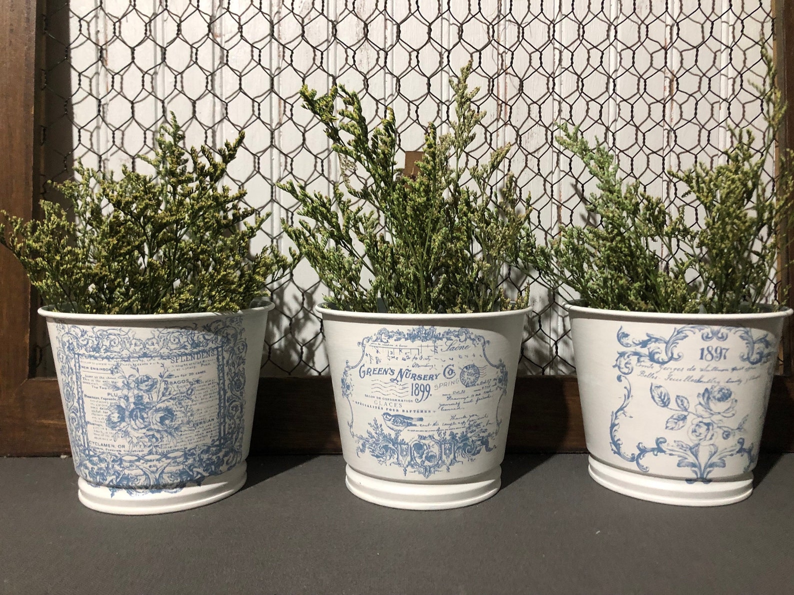 French Country Tins. Set of 3 - Etsy