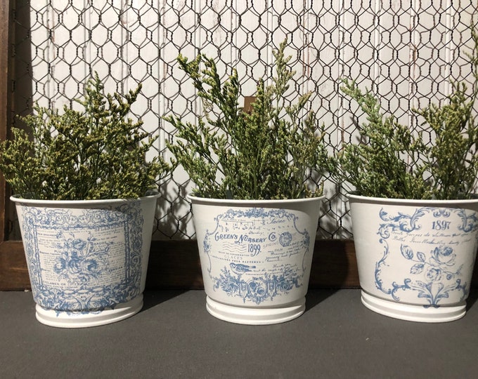 French Country Tins. Set of 3 - Etsy