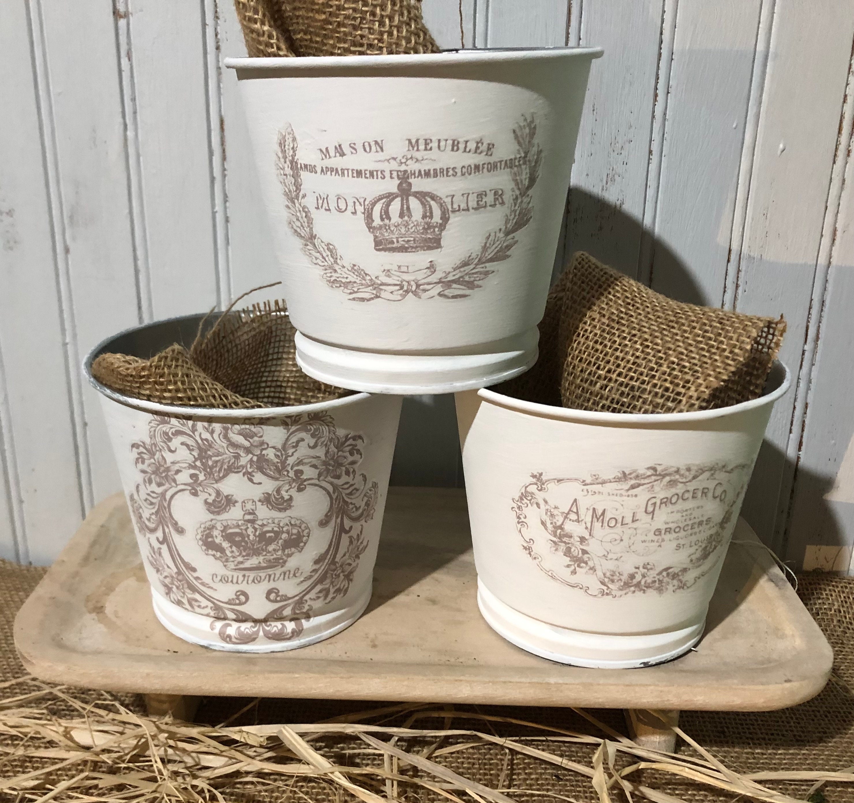 French Country Tins. Set of 3 - Etsy