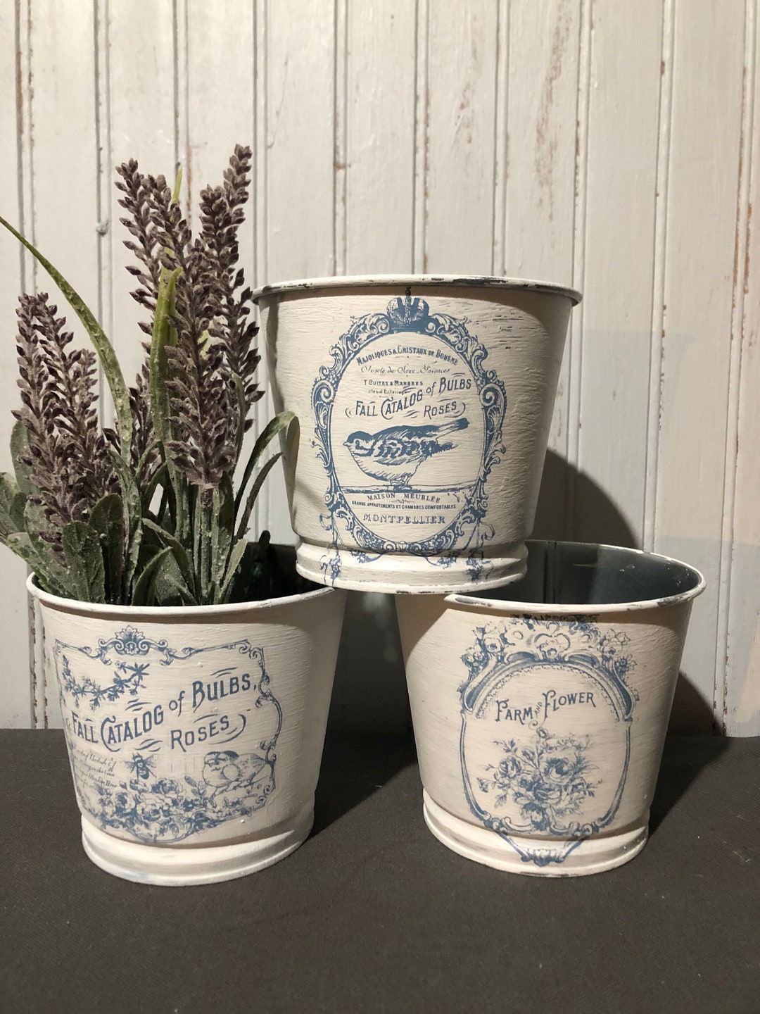 French Country Tins. Set of 3 - Etsy