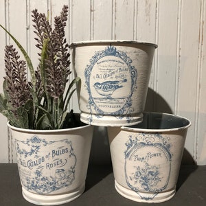 French Country Tins. Set of 3 - Etsy