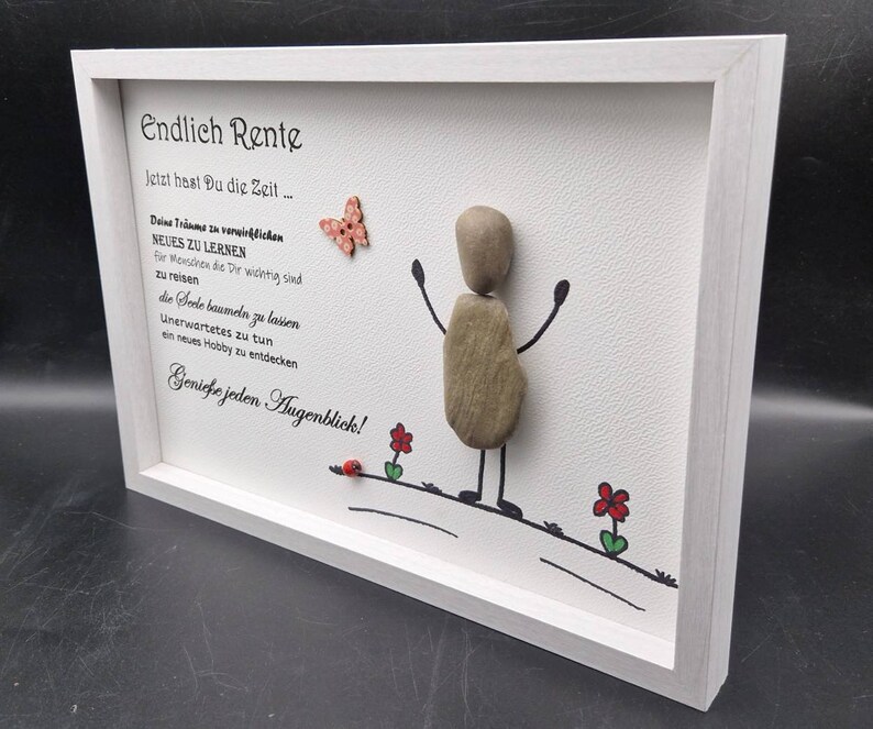 Steinbild als Abschiedsgeschenk zur Rente zum Ruhestand oder - Etsy Polska