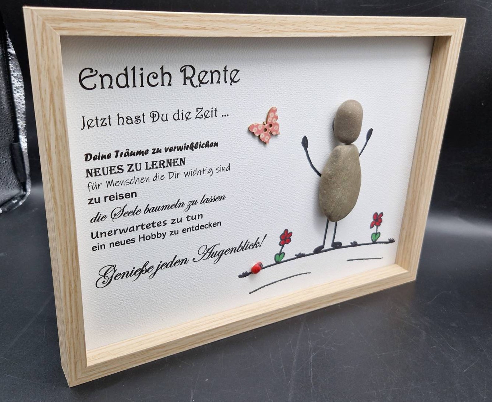 Steinbild als Abschiedsgeschenk zur Rente zum Ruhestand oder - Etsy Polska
