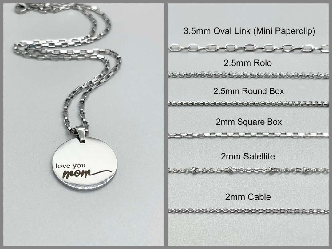 Stainless Love You Mom Necklace ~ No Tarnish ~ CHOOSE YOUR CHAIN ~ Gift ...