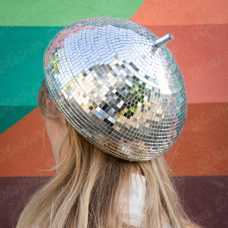 Disco Ball Beret Mirrorball Hat Disco Hat Disco Festival Party Hat ...