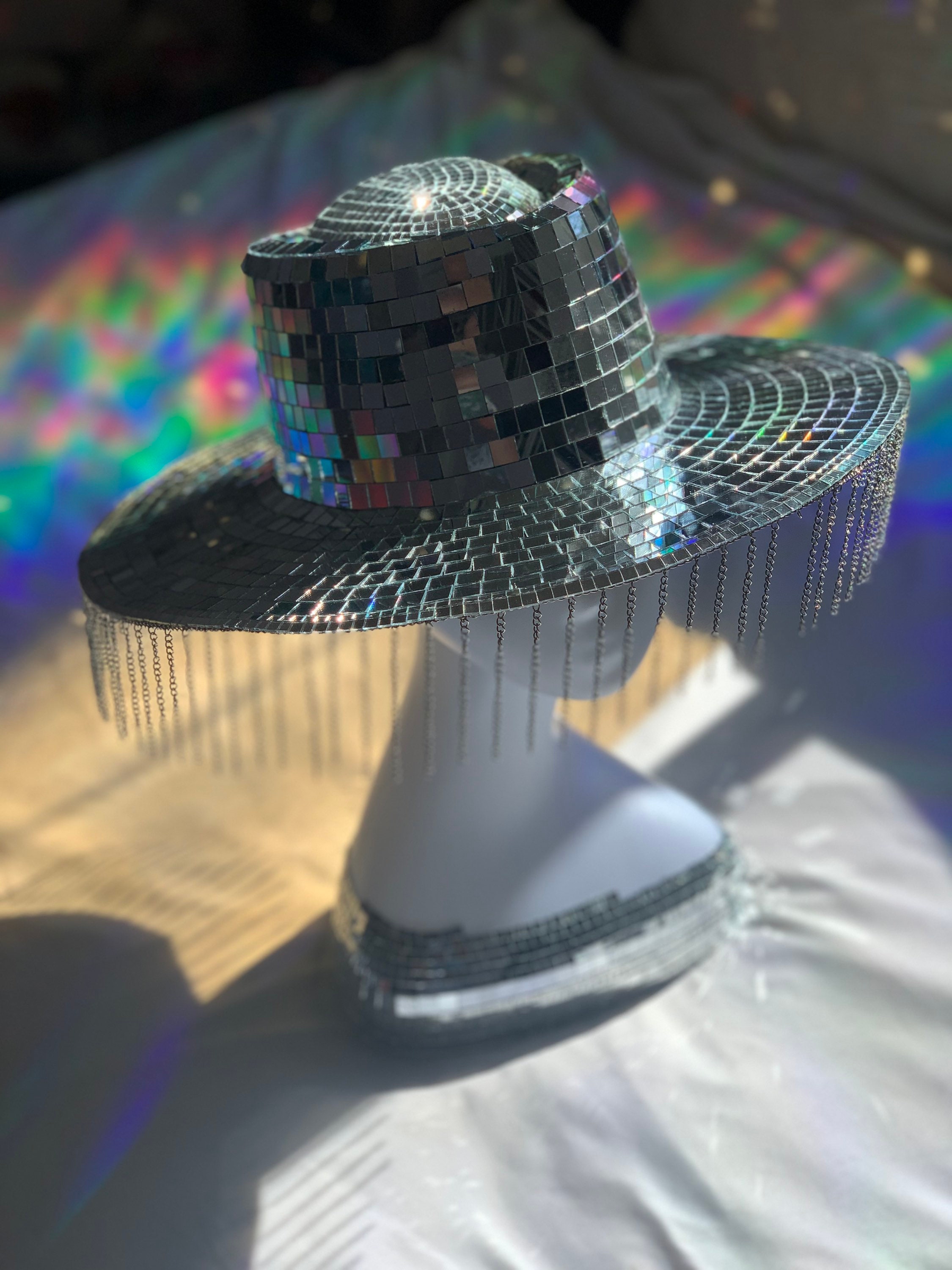 Disco Dreams Fringed Hat Beyoncé Disco Hat Disco Cowboy - Etsy